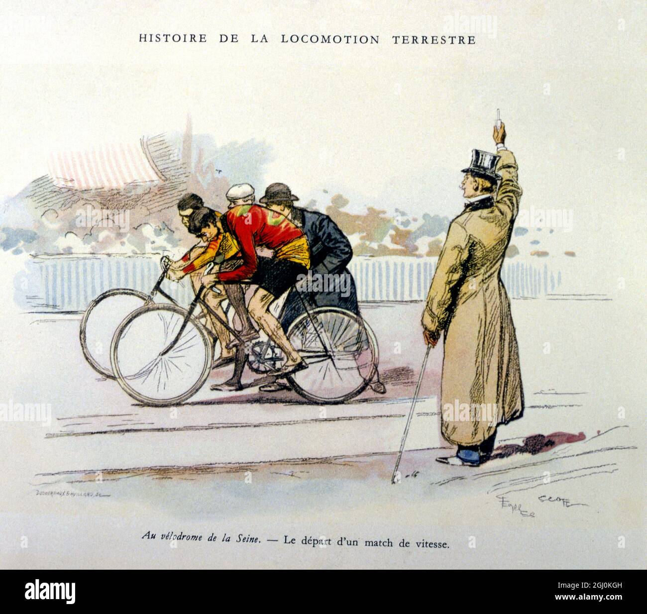 Histoire De La Locomotion Terrestre Cycling The start of a speed race ...