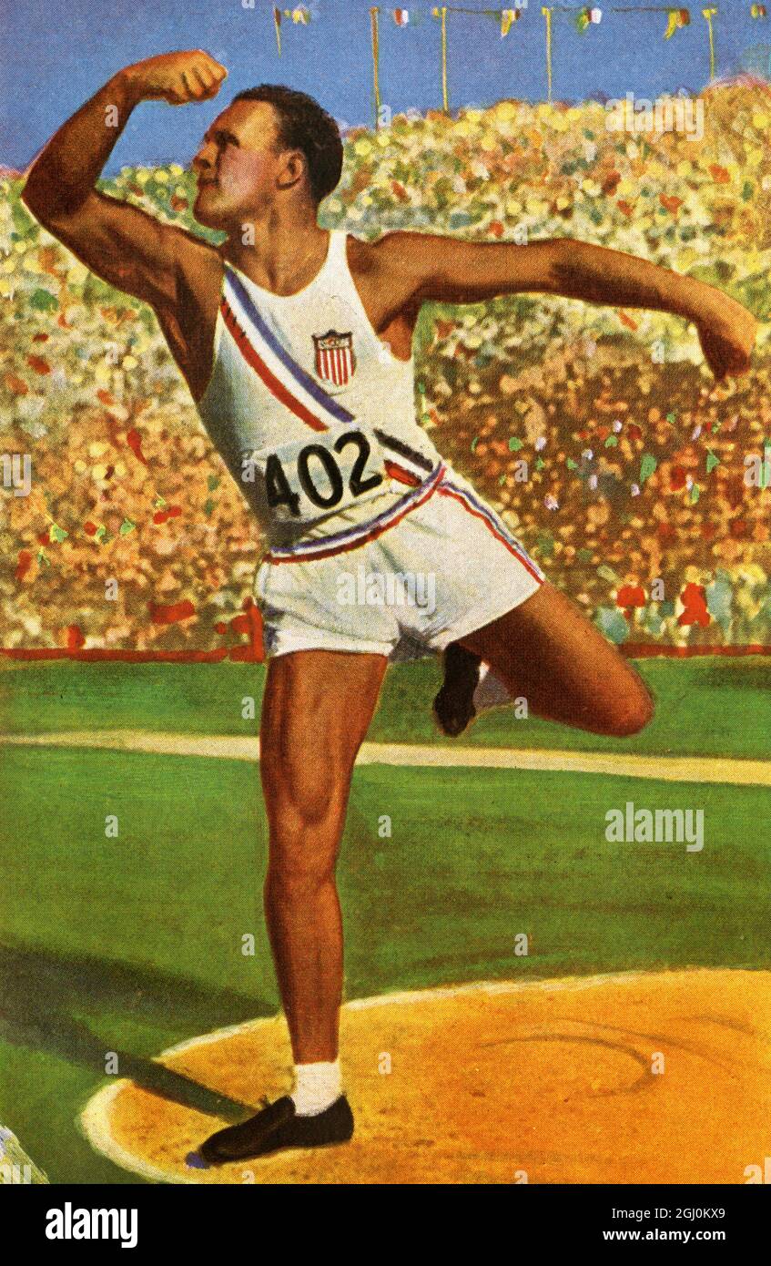 Discus won by Anderson (USA) 49.48m at the summer Olympics at Los ...