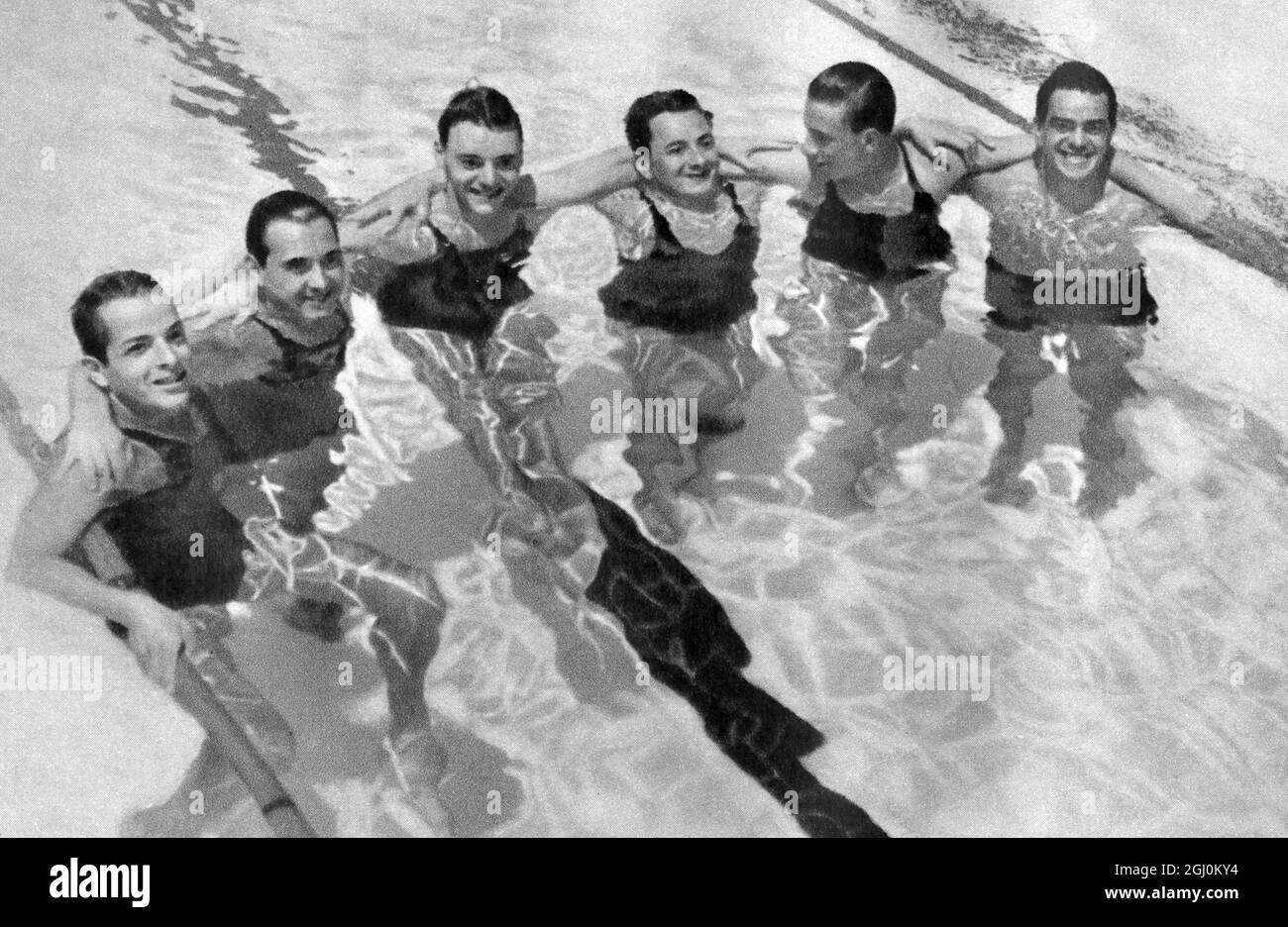 Argentina swimming team Alberto Zorilla , Edgardo Jorge , Moreau ...