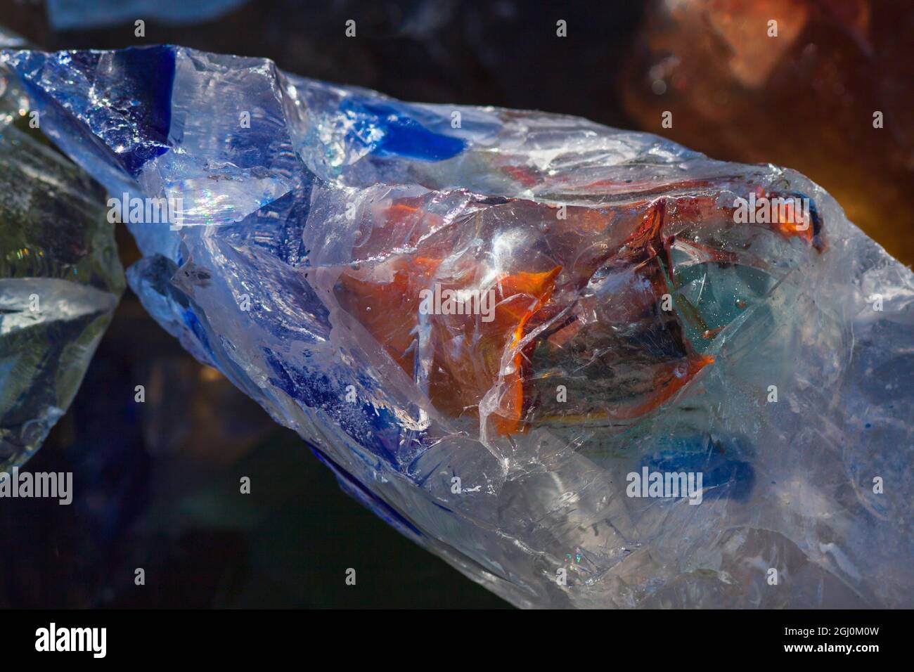 Cullet glass chunks Stock Photo - Alamy