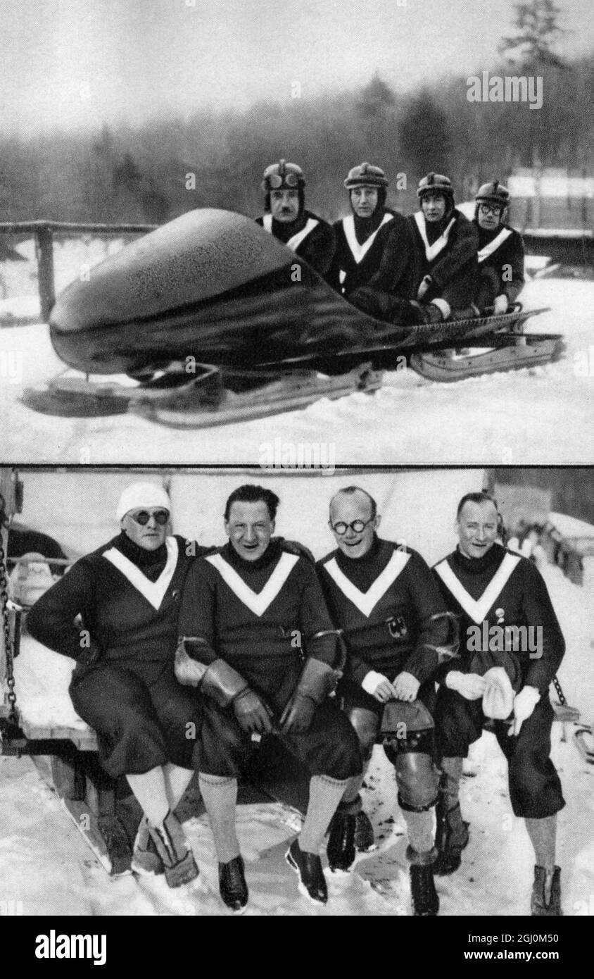 Bobsled Team for German Hanns Kilian , Max Ludwig Hans Mehlhorn ...