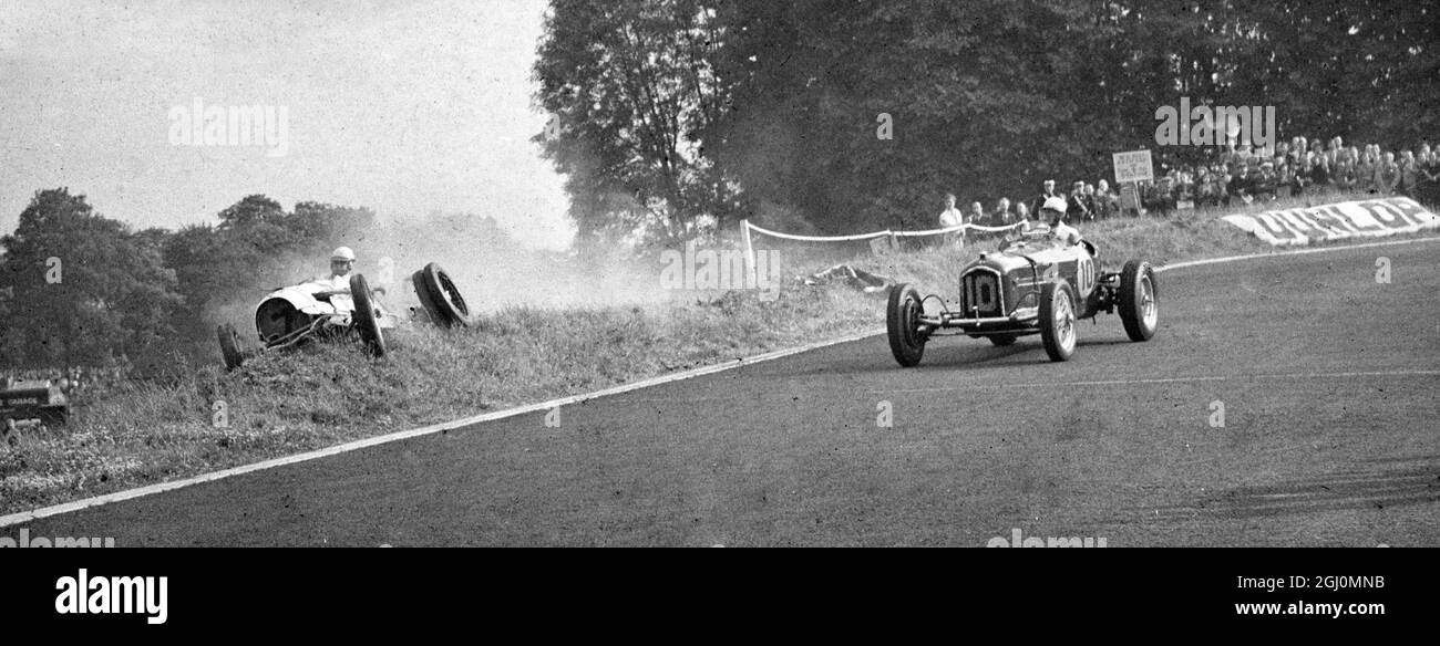 Racing car flies off the track during WW2 - England Stock Photo - Alamy