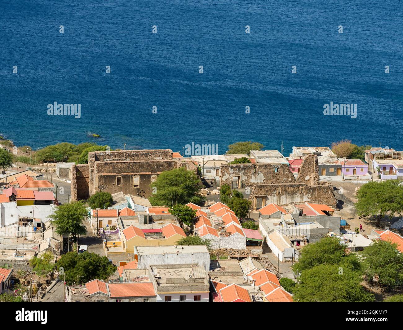 Ruin of cathedral Se Cathedral. Cidade Velha, historic center of ...