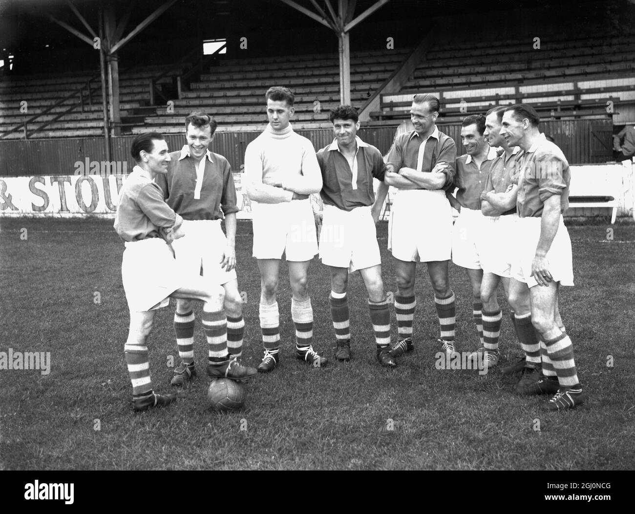 Gravesend and Northfleet Football Club Left to right Jimmie Logie ...