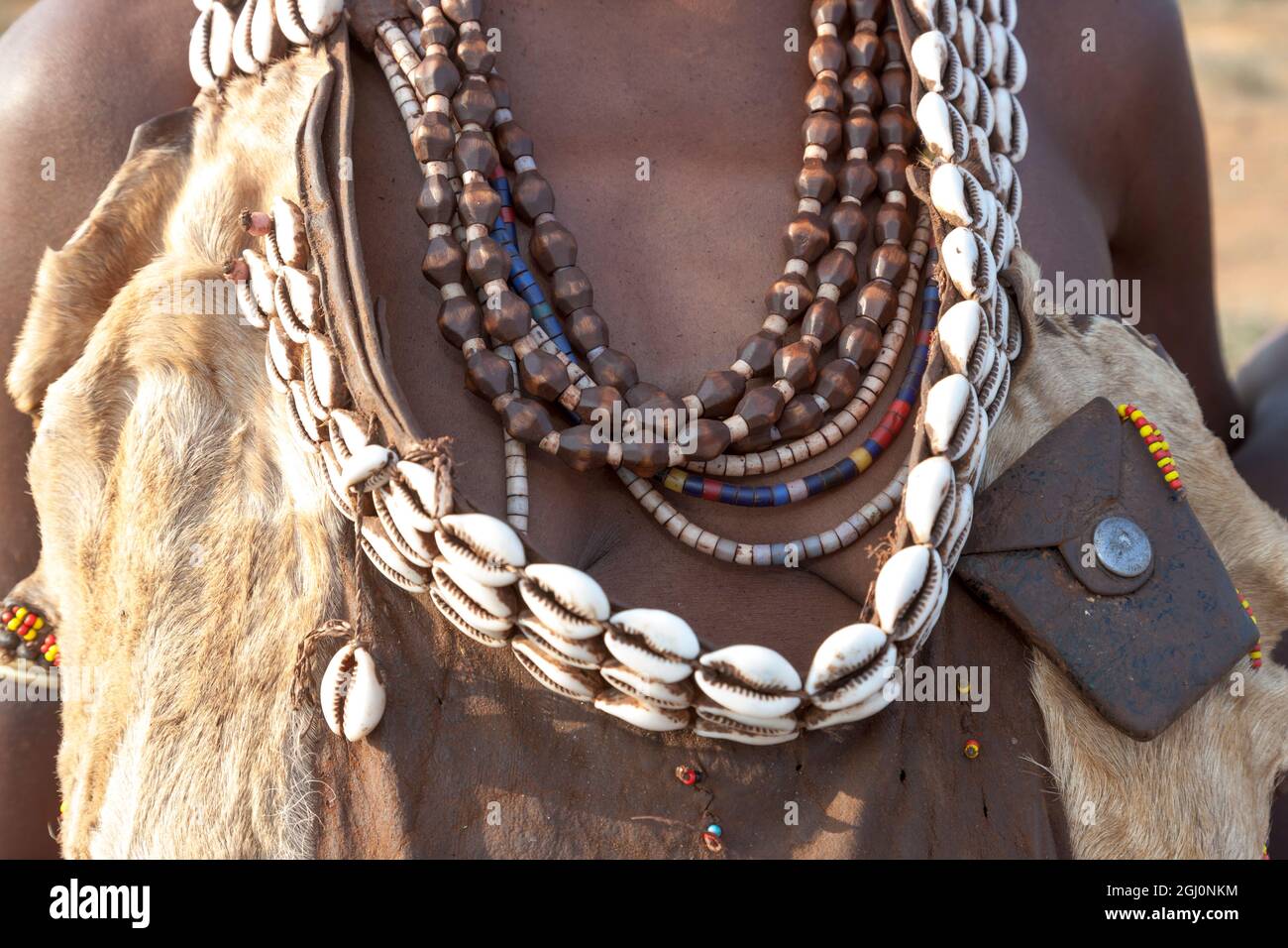 Africa, Ethiopia, Omo River Valley, South Omo, Hamer tribe. Detail of a ...