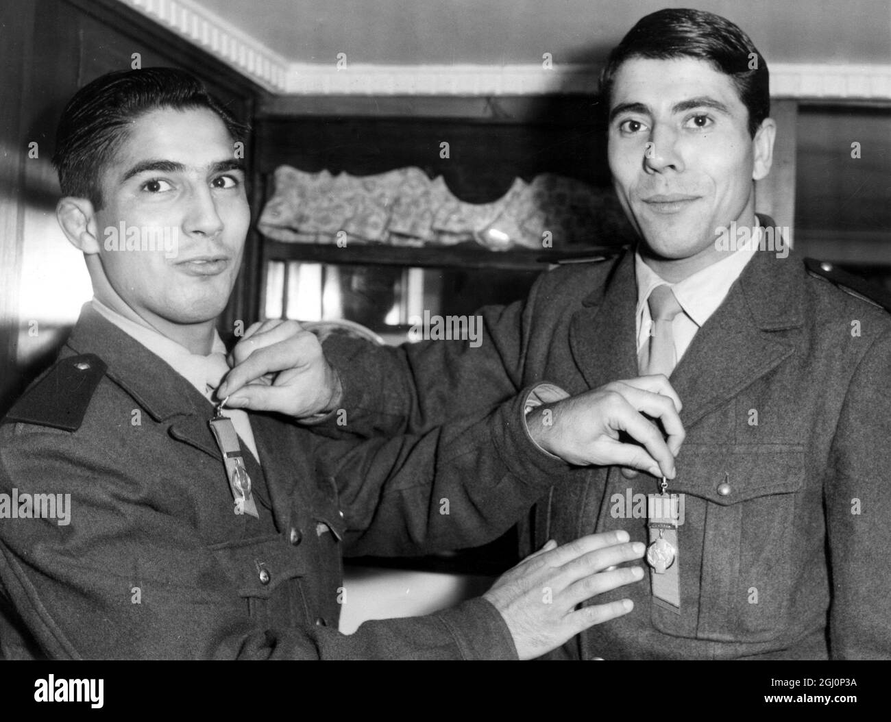 Two young French wrestlers rewarded for their success in the 1959 ...