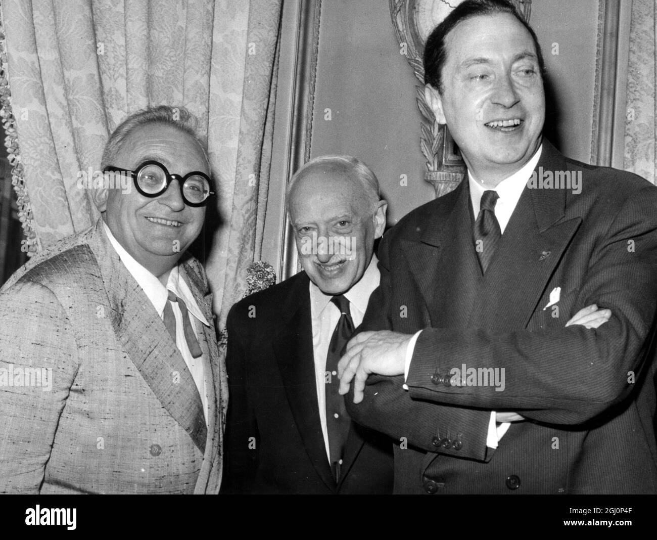 Jean Delay, Marcel Achard, Andre Maurois. 5 June 1959 Stock Photo - Alamy
