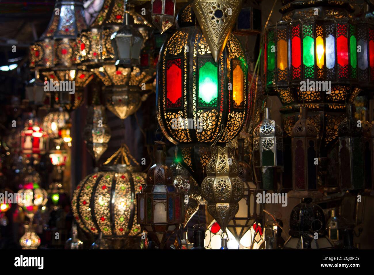 Africa, Morocco, Marrakech. Moroccan lights Stock Photo - Alamy