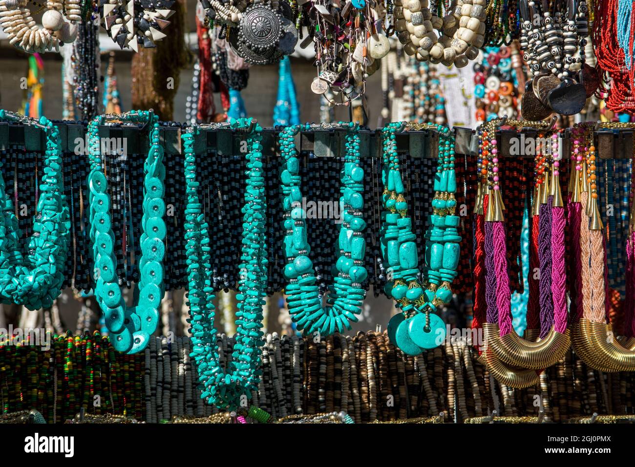 South Africa, Cape Town. Greenmarket Square, popular local handicraft ...