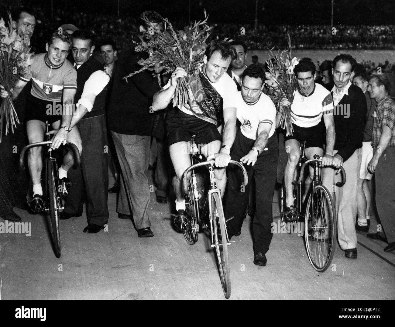 Briton wins cycle trial title. Cologne : Britain's Cyril Peacock, the ...