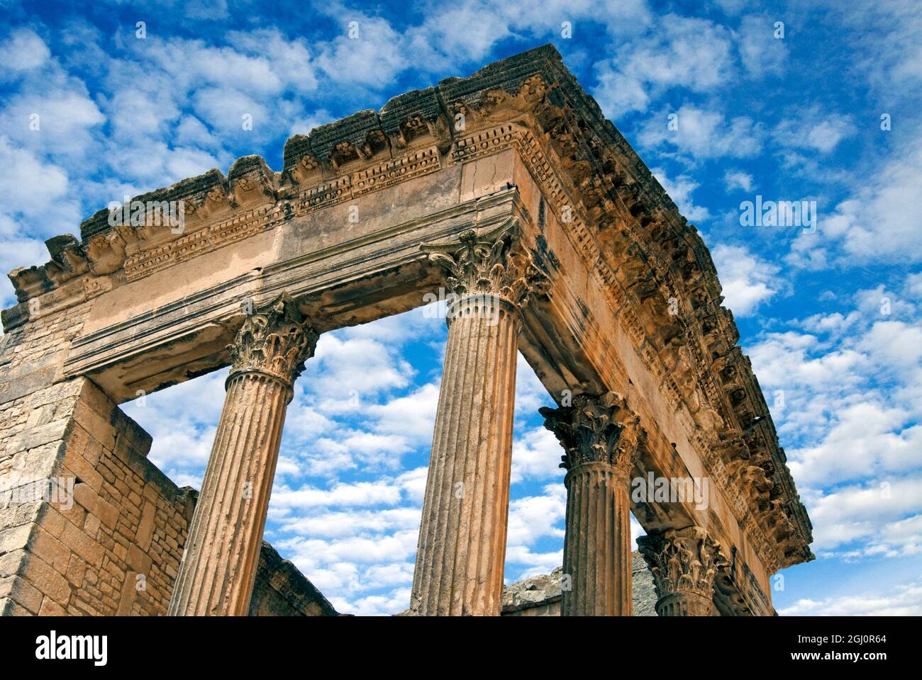 The Capitol, Dougga Archaeological Site, UNESCO World Heritage Site ...
