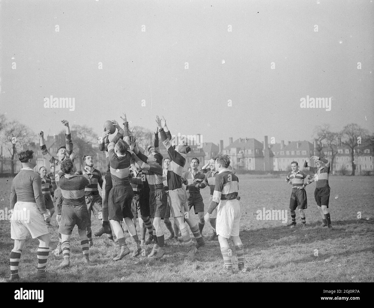 1940s Rugby Black and White Stock Photos & Images - Alamy