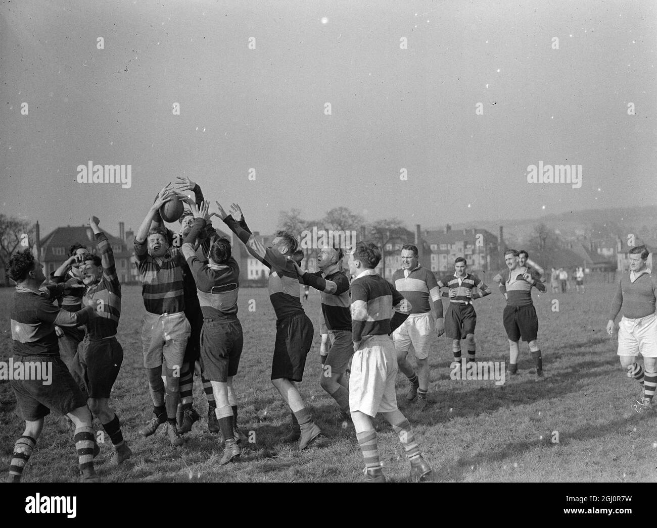 Old rugby team black and white Black and White Stock Photos & Images ...