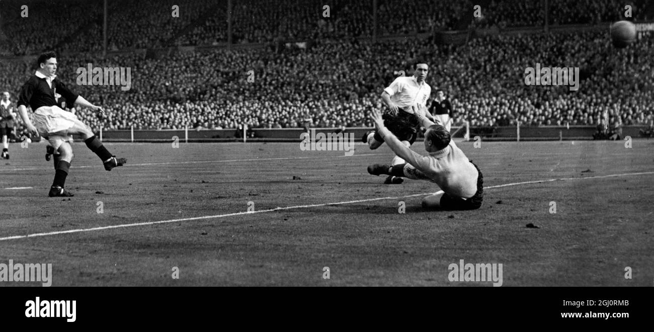 England v Scotland at Wembley 14 April 1951 Scotland 's second goal ...