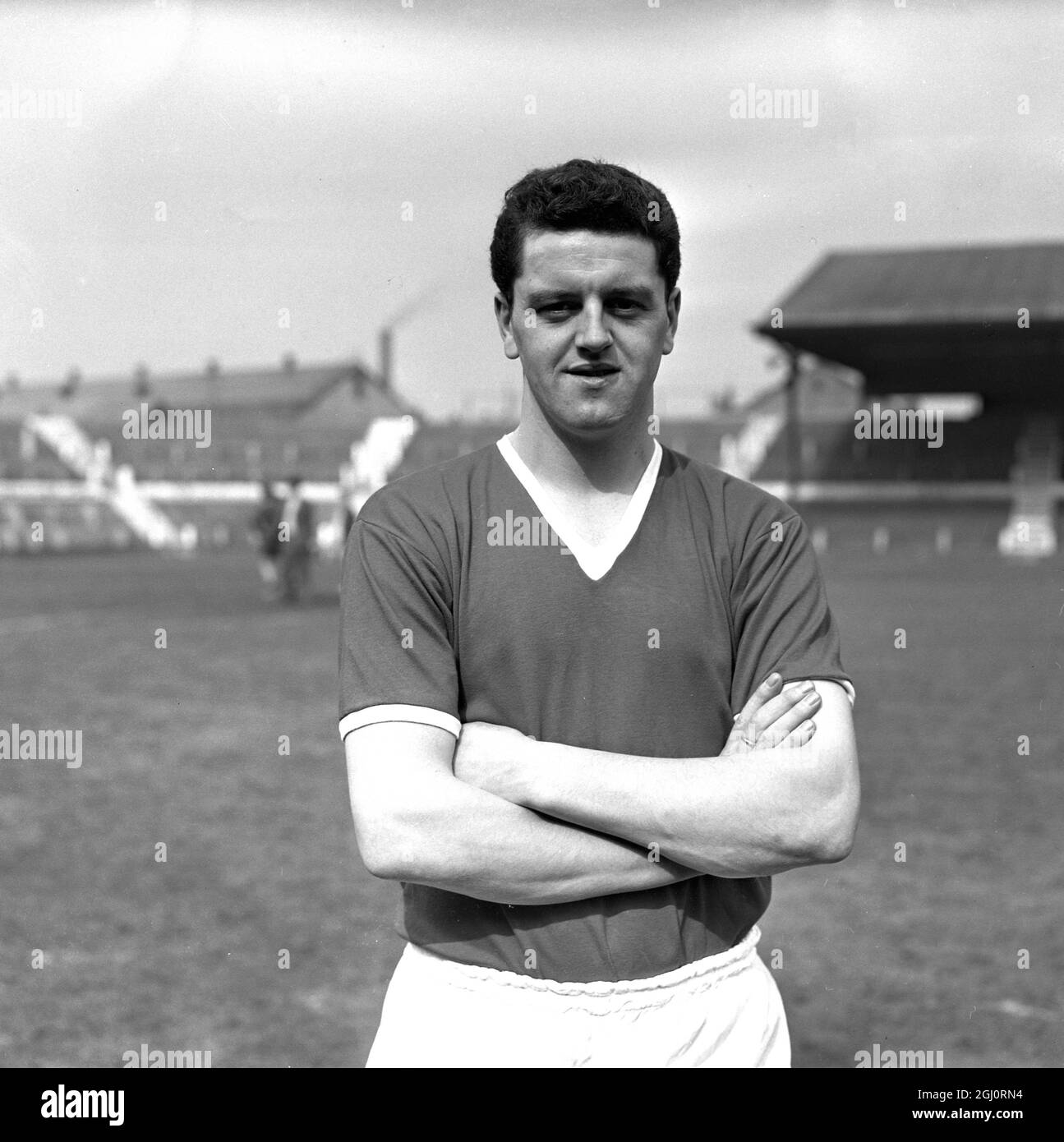 A portrait of Tommy Taylor of Manchester United 1957 Stock Photo - Alamy