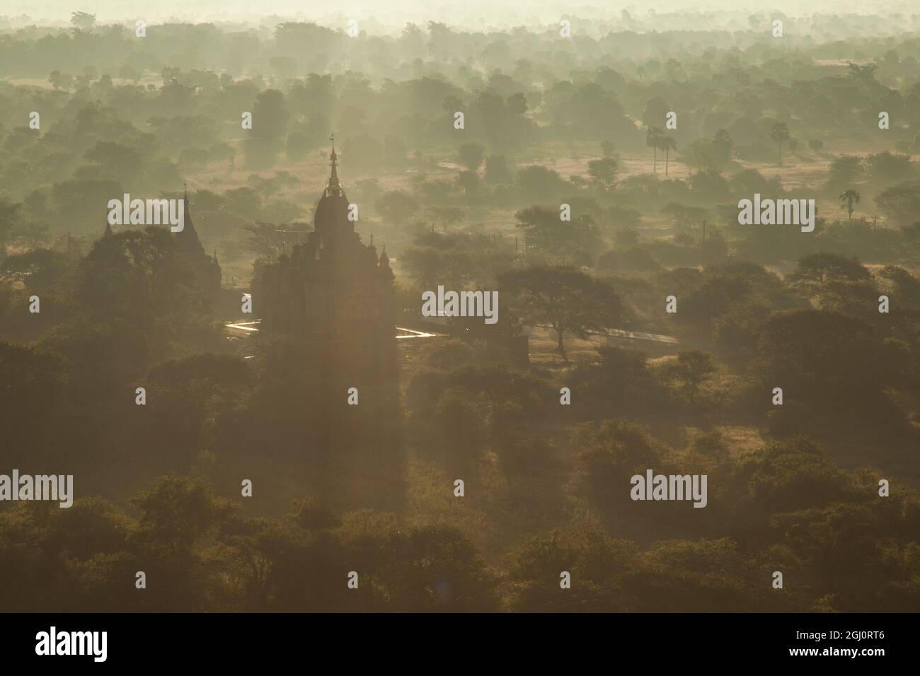Morning view of the temples of Bagan, Myanmar Stock Photo - Alamy