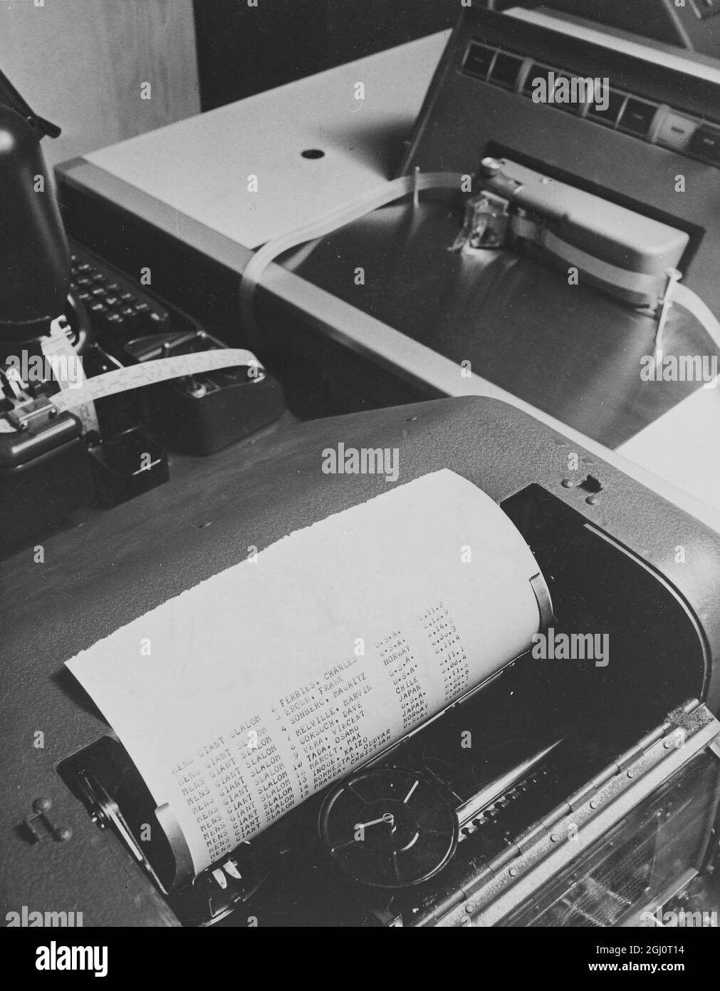 IBM COMPUTER AT THE WINTER OLYMPICS 12 JANUARY 1960 Stock Photo - Alamy
