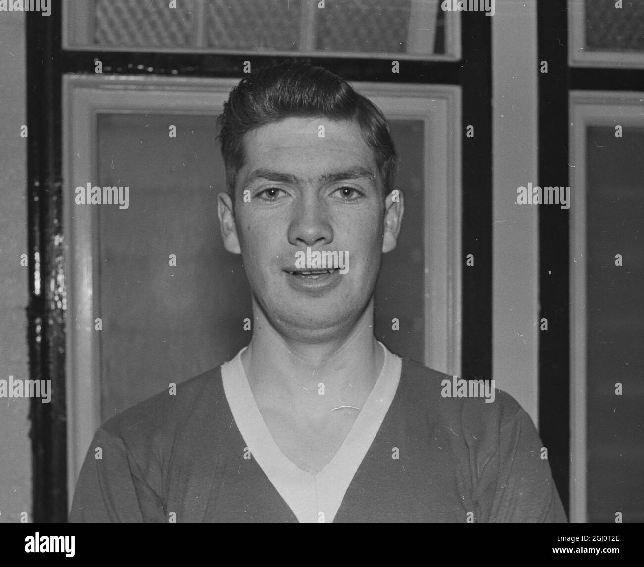 BRIAN GODFREY OF EVERTON FOOTBALL CLUB 18 JANUARY 1960 Stock Photo - Alamy