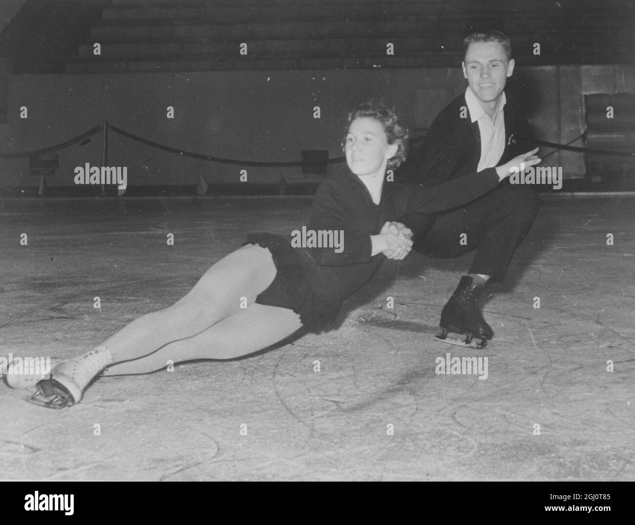 FIGURE SKATER NINA ZHUK & STANISLAV ZHUK MEMBERS OF THE SOVIET TEAM FOR ...