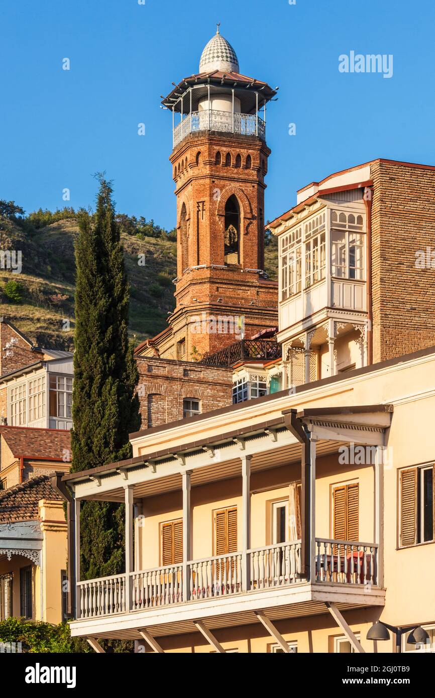 Georgia, Tbilisi. Old Town, Muslim Quarter and Tbilisi Mosque Stock ...