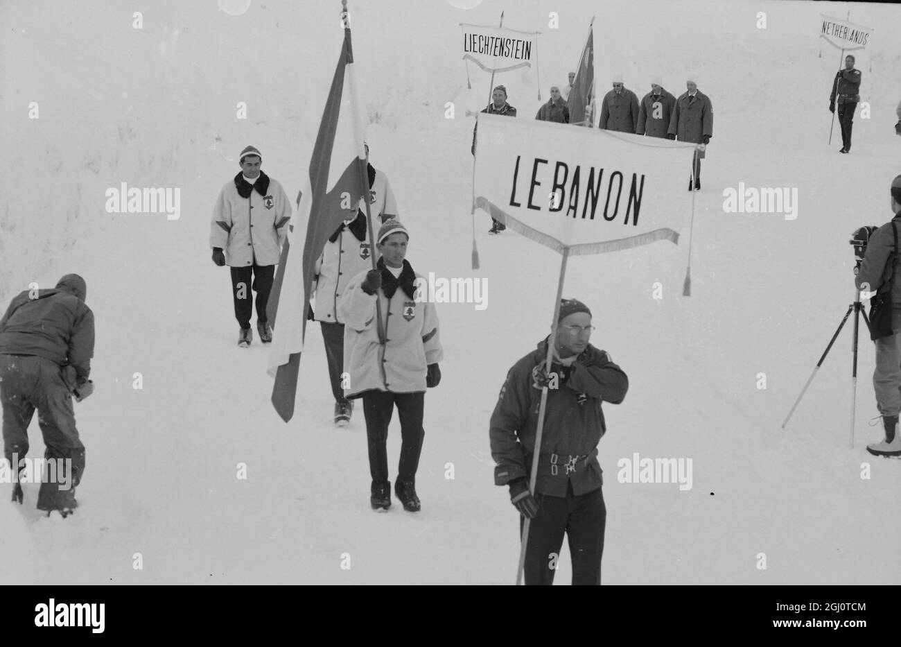 LEBANESE TEAM MARCH DURING THE OPENING CEREMONY OF THE WINTER OLYMPIC ...
