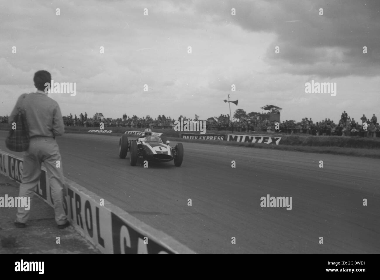 AUSTRALIAN RACING DRIVER JACK BRABHAM WINS BRITISH GRAND PRIX IN ...