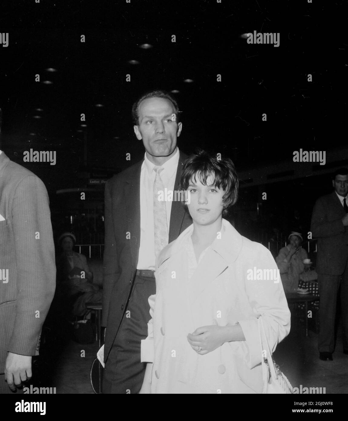 BOXING CHAMPION HENRY COOPER WITH WIFE AT LONDON AIRPORT - 28 JULY 1960 ...