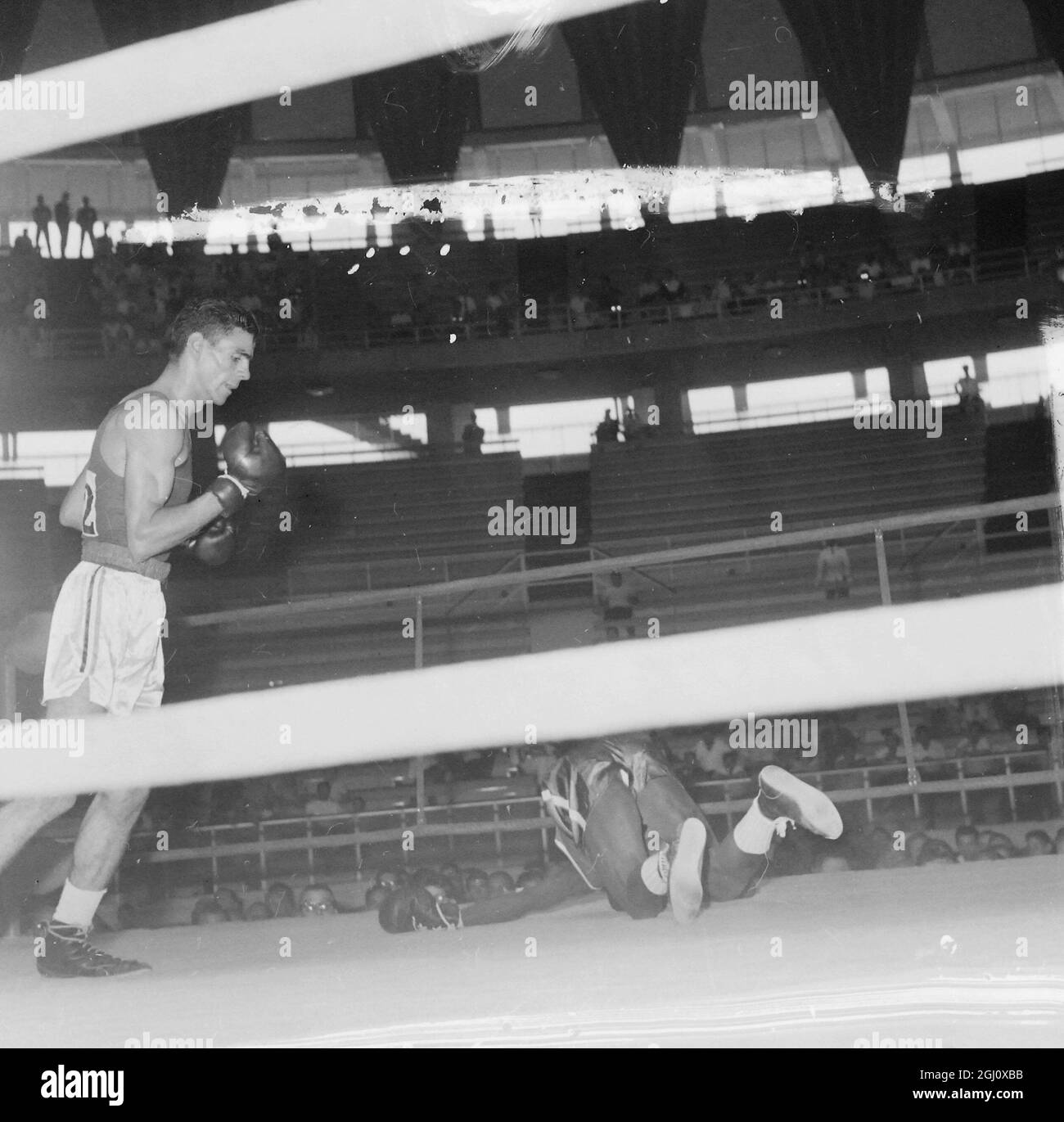 OLYMPIC GAME BOXING WELTERWEIGHT ELNAHAS V RIZGALLA 30 AUGUST 1960 ...