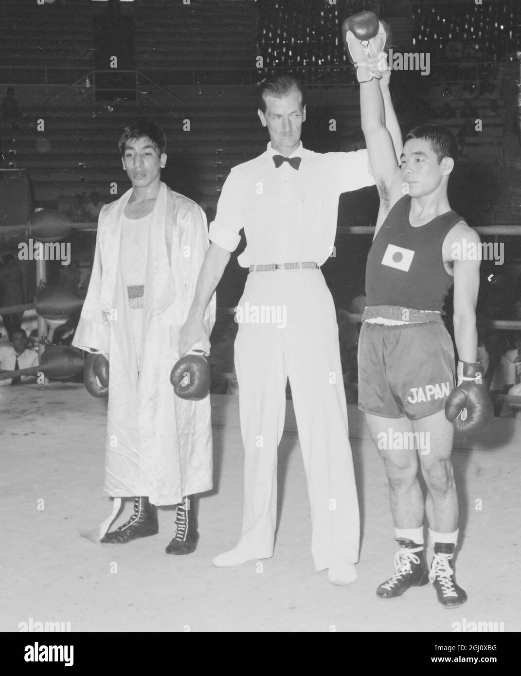 OLYMPIC GAME BOXING BANTAMWEIGHT HAGA V CANETTE 30 AUGUST 1960 Stock ...