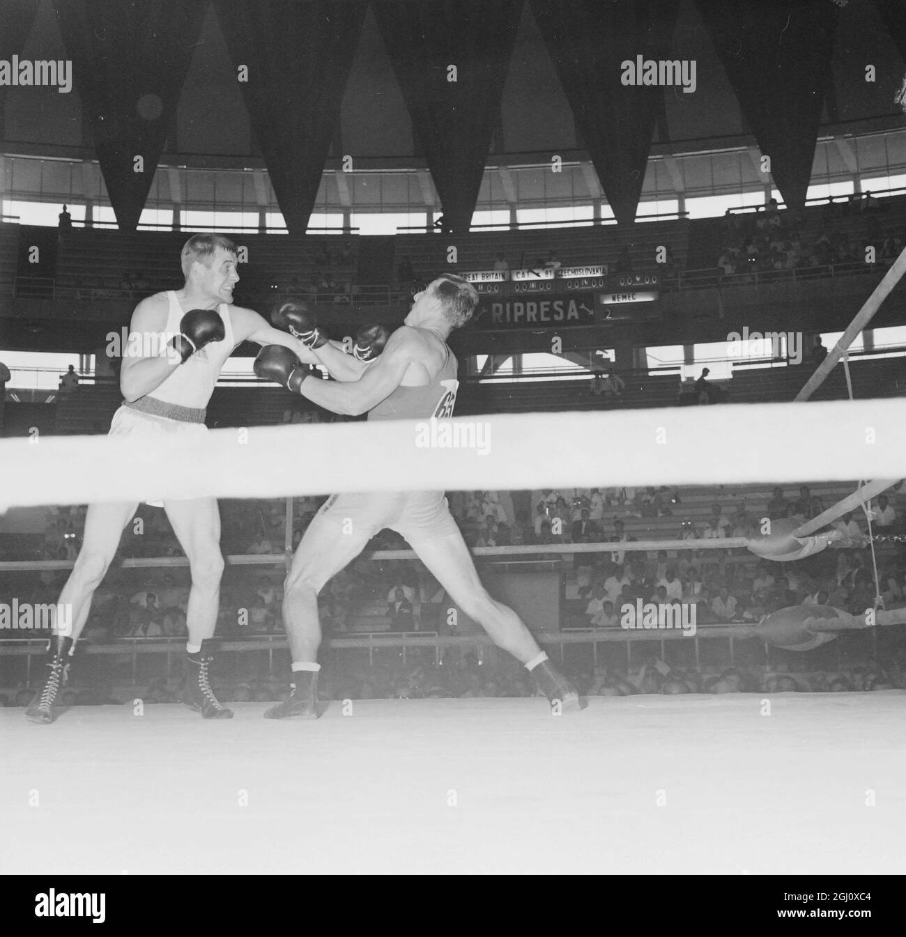 OLYMPIC GAME BOXING HEAVYWEIGHT THOMAS V NEMEC 1 SEPTEMBER 1960 Stock ...