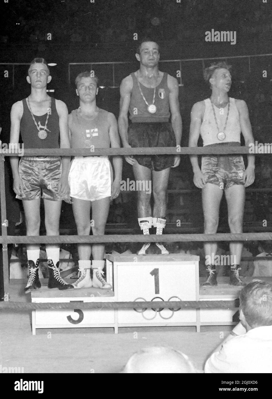 OLYMPIC GAME BOXING FEATHERWEIGHT FINAL MUSSO GOLD ADAMSKI SILVER 6 ...