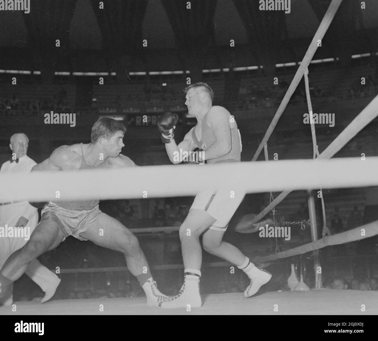 OLYMPIC GAME BOXING CASEY V OBRAD 26 AUGUST 1960 Stock Photo - Alamy