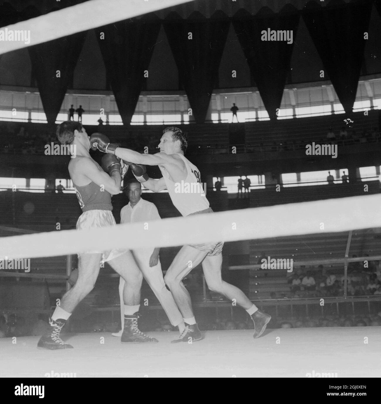 OLYMPIC GAME BOXING LIGHTWEIGHT KARIM V PAZDIOR 31 AUGUST 1960 Stock ...