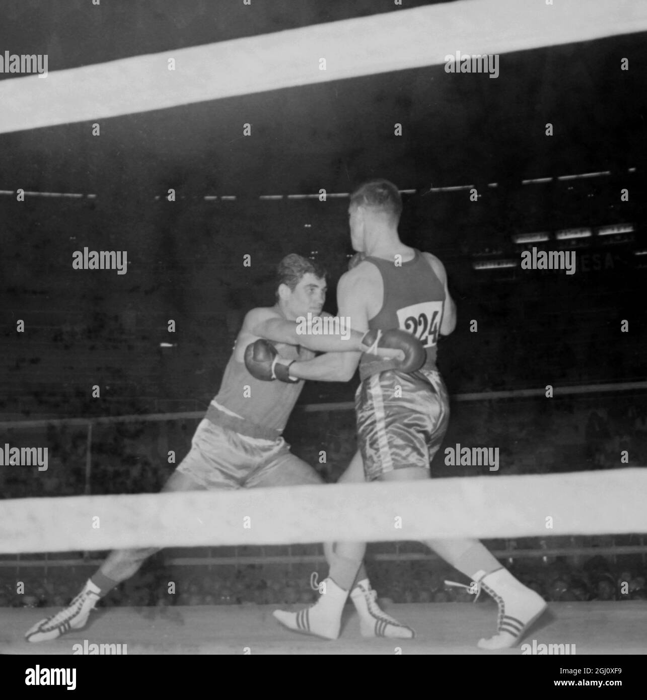 OLYMPIC GAME BOXING HEAVYWEIGHT BEKKER V STRETENOVIC 3 SEPTEMBER 1960 ...