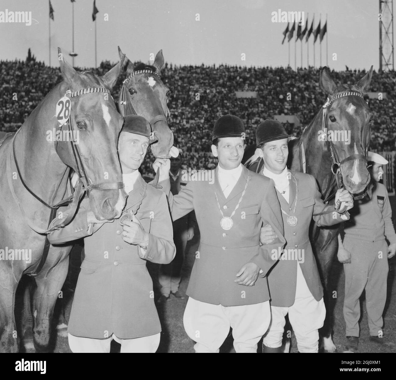 OLYMPIC GAME EQUESTRIAN GRAND PRIX JUMPING GERMAN TEAM THAT WON GOL 12 ...