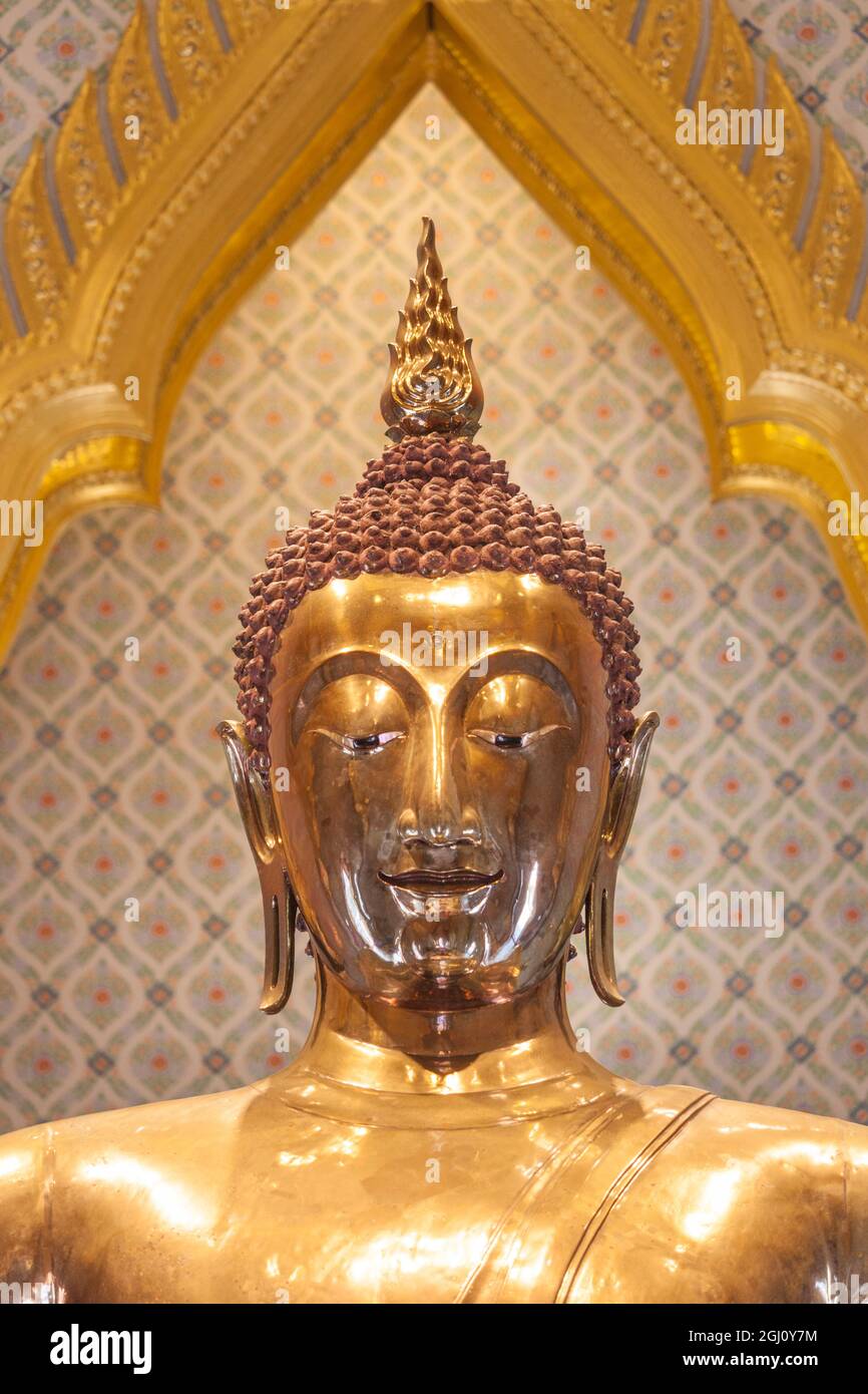 Thailand, Bangkok. Chinatown, Wat Traimit, the Golden Buddha Stock ...