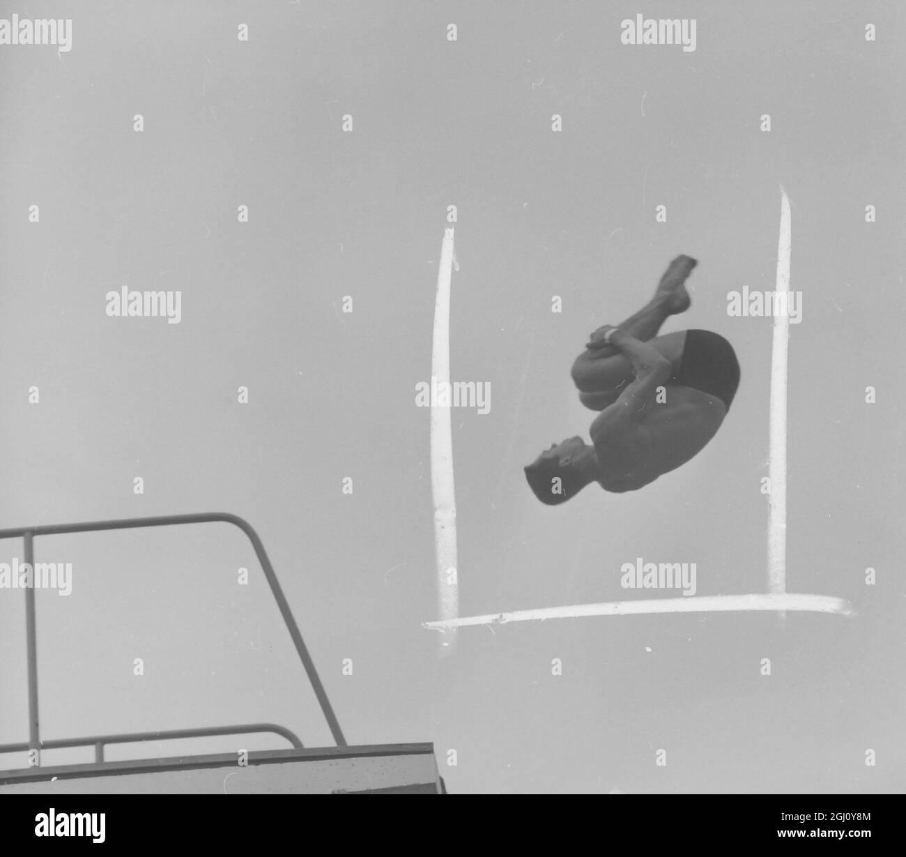OLYMPIC GAME DIVING MENS HIGH DIVE WEBSTER ACTION 3 SEPTEMBER 1960 ...