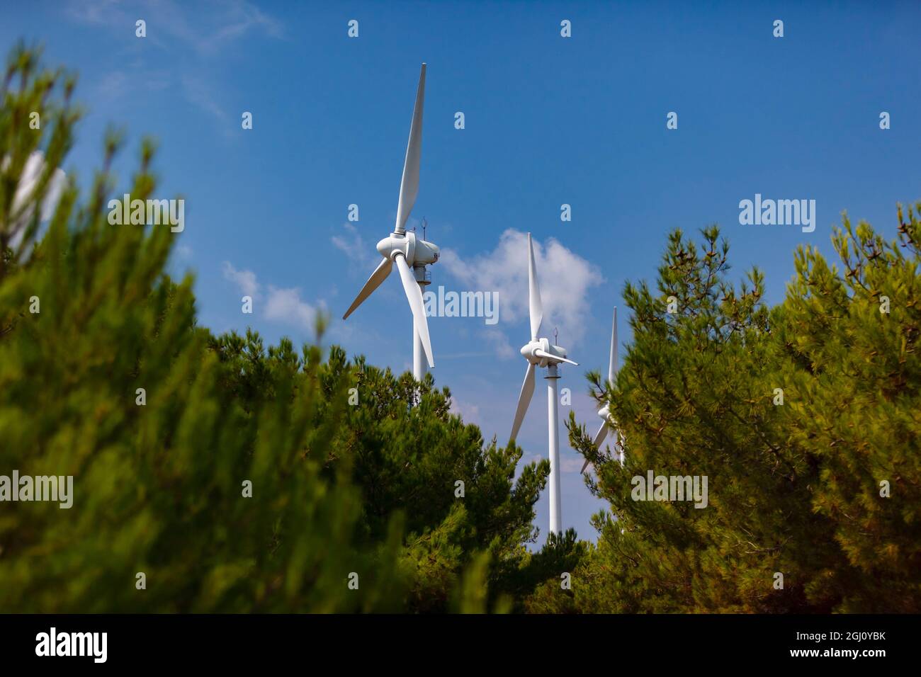 Wind turbines, Bozcaada, Turkey Stock Photo - Alamy