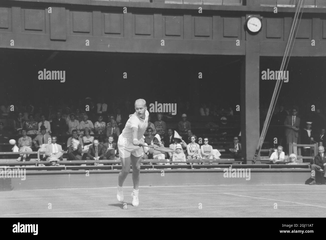 HOLMBERG IN TENNIS ACTION AT WIMBLEDON LAWN TENNIS CHAMPIONSHIPS - 28 ...