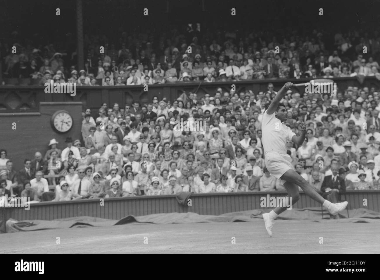 RAMANATHAN KRISHNAN IN ACTION AT WIMBLEDON LAWN TENNIS CHAMPIONSHIPS ...