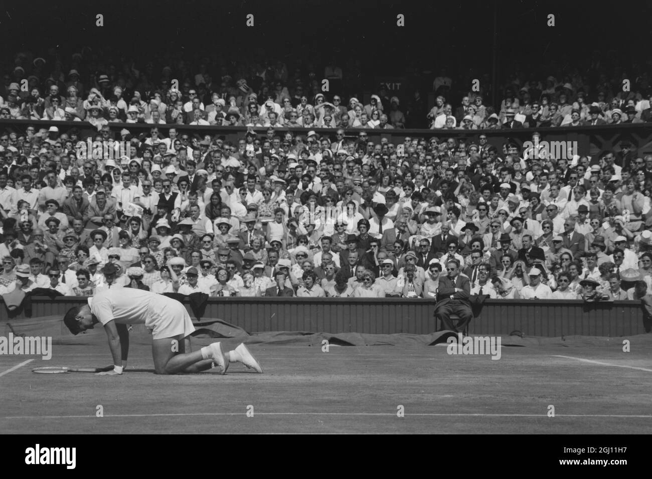 TENNIS PLAYER MIKE SANGSTER LOSES TO MCKINLEY AT WIMBLEDON LAWN TENNIS ...