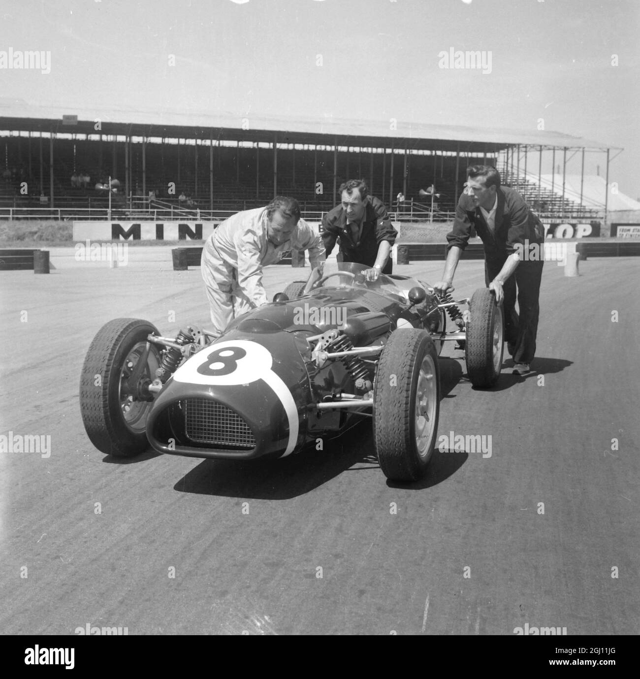 RACING DRIVER JACK FAIRMAN DRIVES FERGUSON RACING CAR IN SILVERSTONE 7 ...