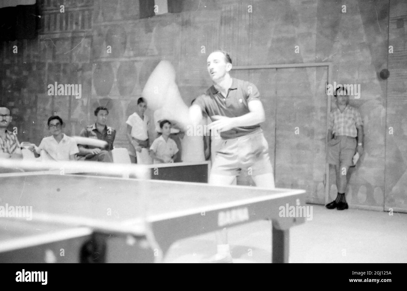 ATHLETICS BARNEY PETERS IN ACTION TABLE TENNIS AT JEWISH MACCABIA GAMES ...
