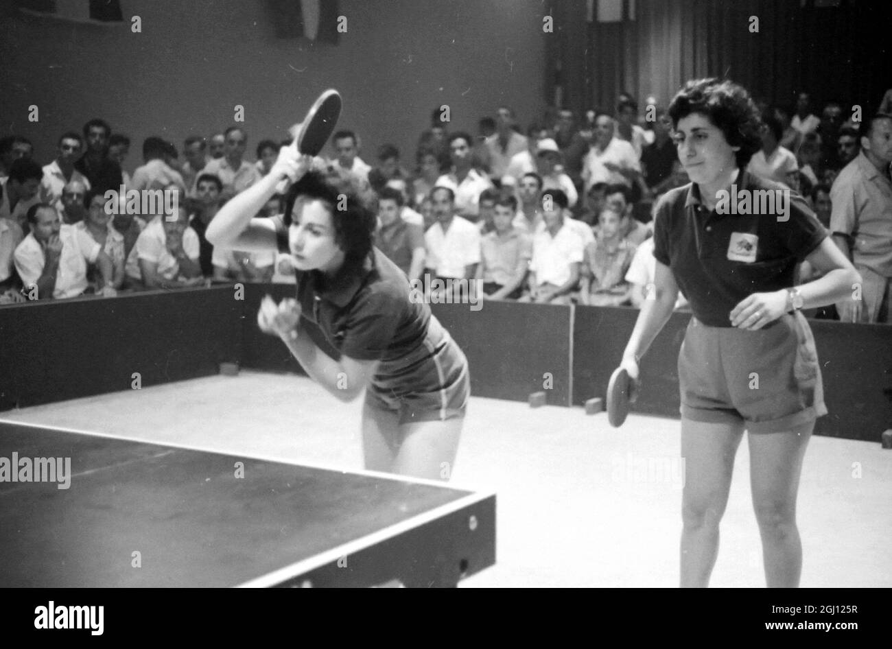 Sixties table tennis Black and White Stock Photos & Images - Alamy