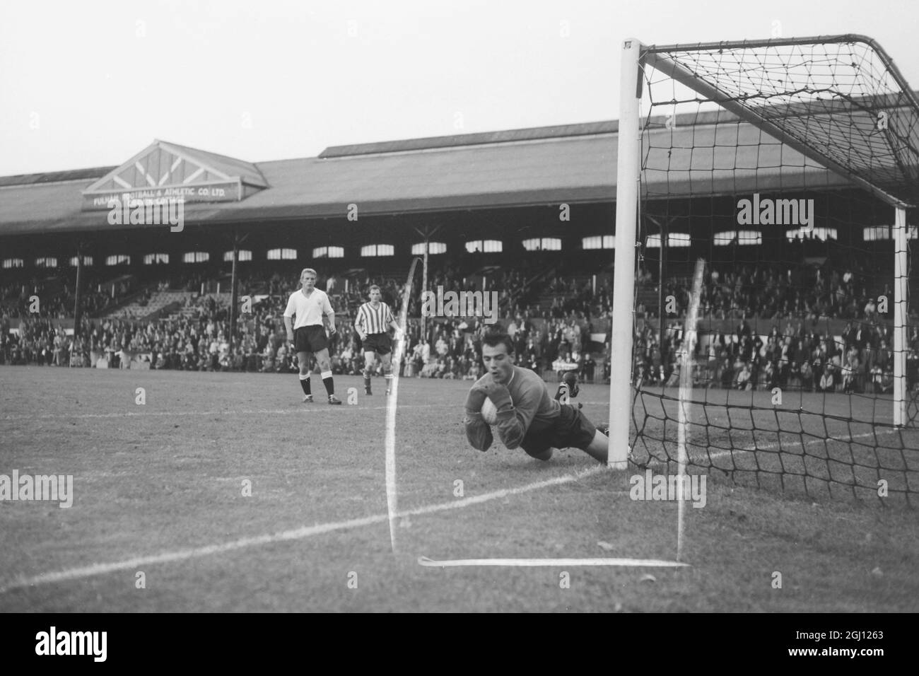 FOOTBALL GOALKEEPER IN ACTION TONY MACEDO OF FULHAM - 13 SEPTEMBER 1961 ...