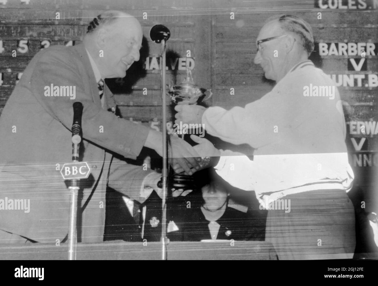 JERRY BARBER WITH RYDER CUP AND LORD BRABAZON AT RYDER CUP GOLF ...