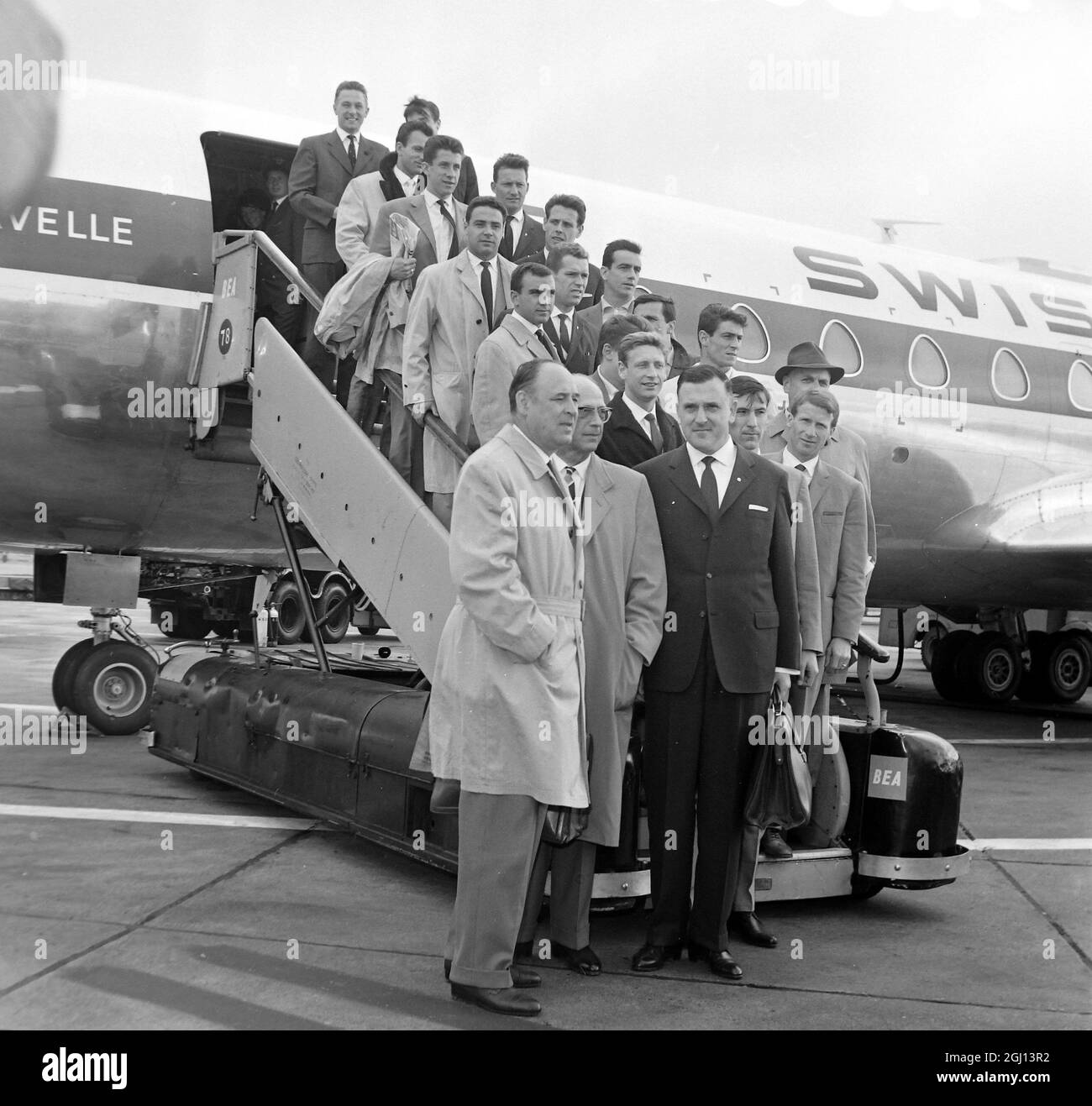 CHARLES ANTENEN CAPTAIN WITH SWISS FOOTBALL TEAM ; 8 MAY 1962 Stock ...