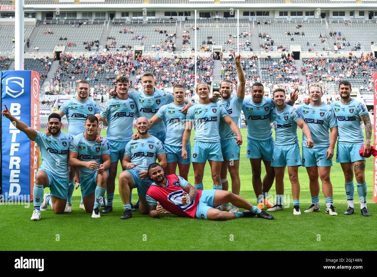 Newcastle, England - 5 September 2021 - Wakefield Trinity team ...