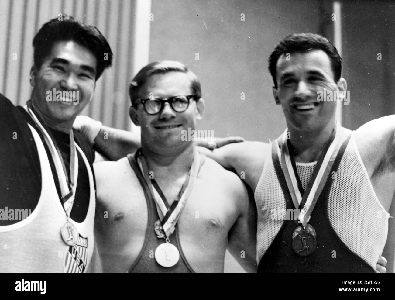 TOMMY KONO, GYOZO VERES G AND GEZA TOTH AT EUROPEAN WEIGHTLIFTING ...