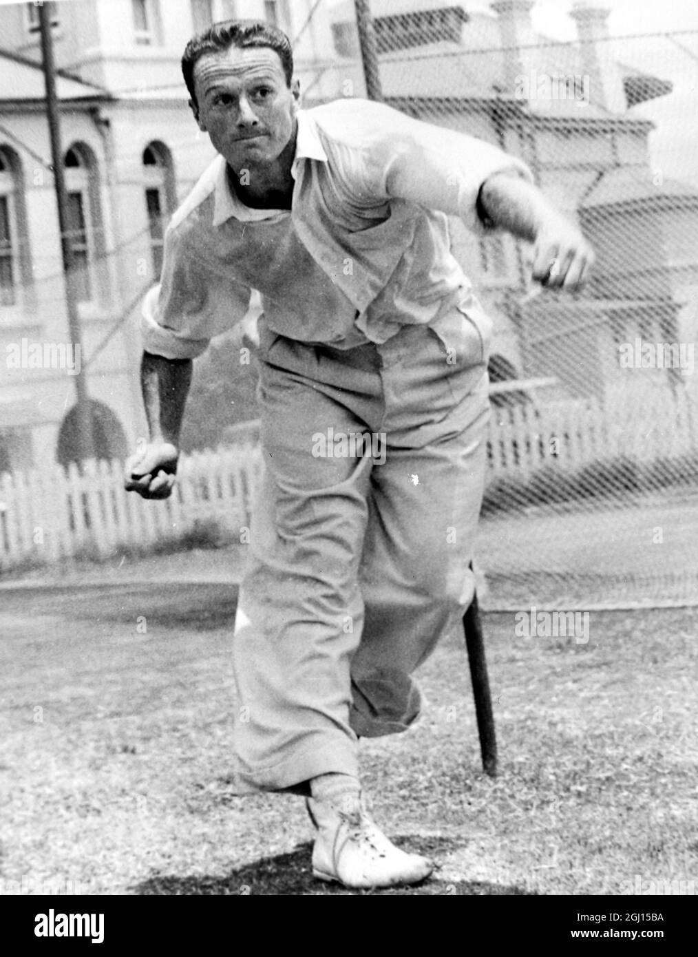 CRICKETER DAVID SINCOCK IN CRICKET ACTION - ; 25 OCTOBER 1962 Stock ...